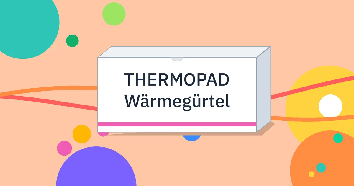 Symbolbild: Packung mit der Aufschrift THERMOPAD Wärmegürtel (PZN 16685081) – Verfügbarkeit und Bezug in Apotheken in Frankfurt am Main