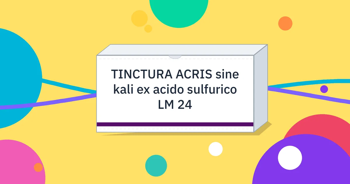 Symbolbild: Packung mit der Aufschrift TINCTURA ACRIS sine kali ex acido sulfurico LM 24 (PZN 13701247) – Verfügbarkeit und Bezug in Apotheken in Frankfurt am Main