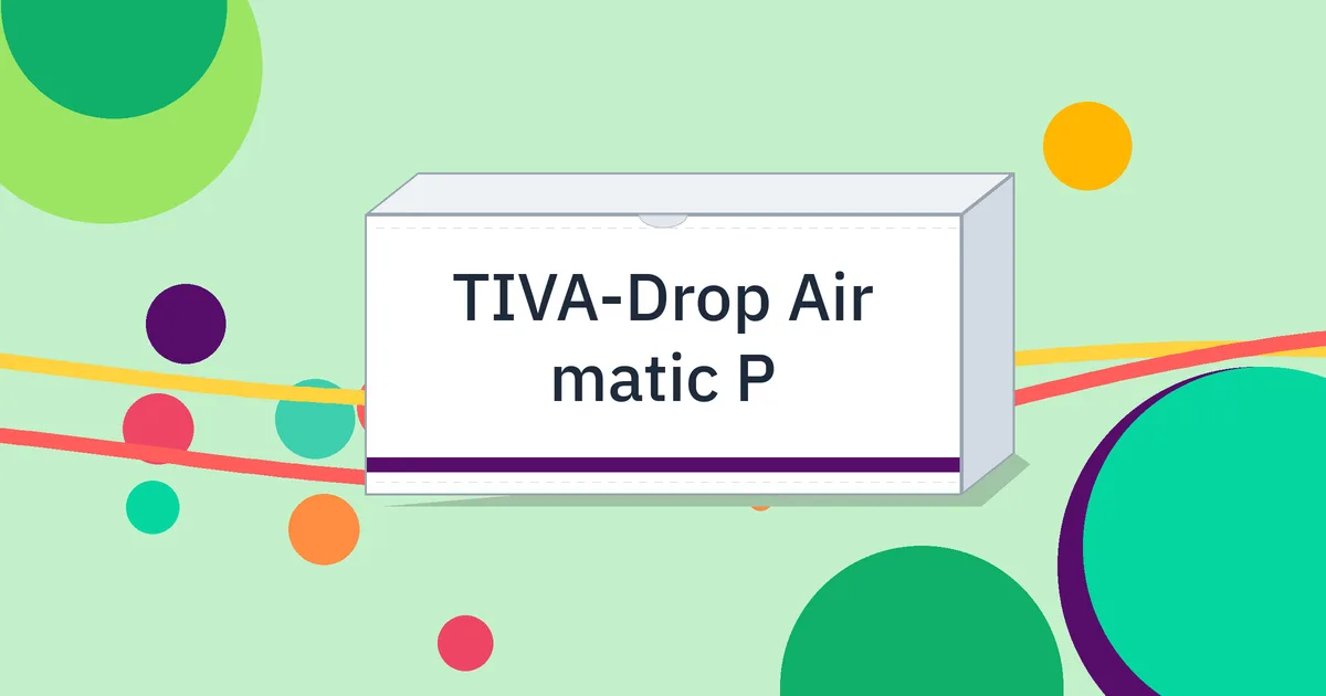 Symbolbild: Packung mit der Aufschrift TIVA-Drop Air matic P (PZN 07022602) – Verfügbarkeit und Bezug in Apotheken in Frankfurt am Main