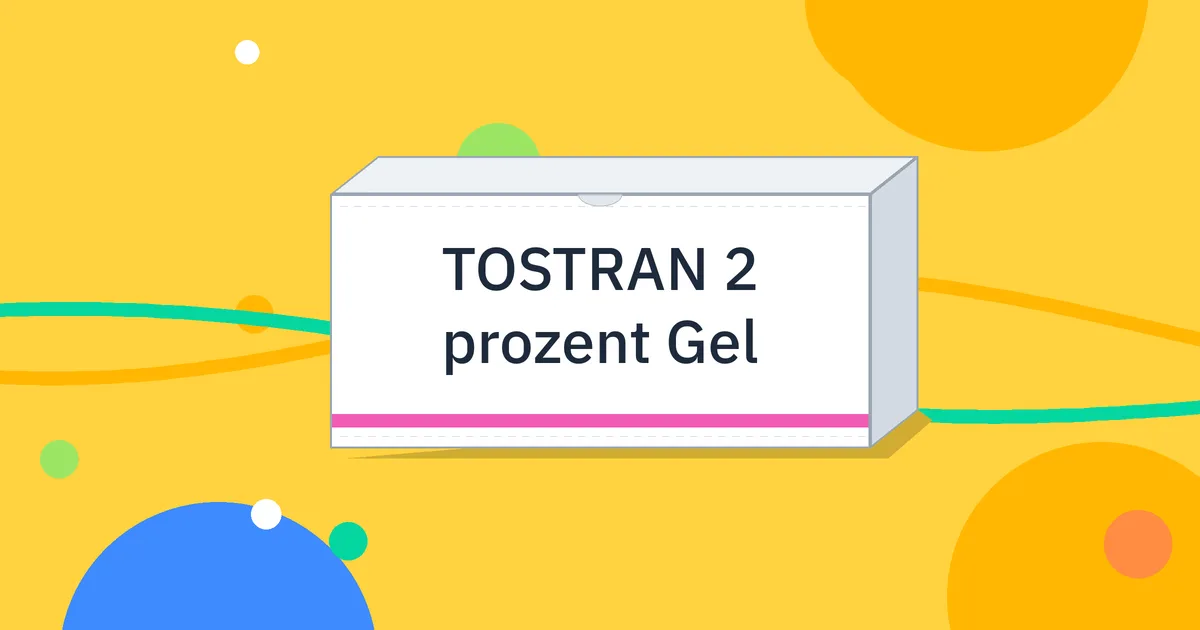 Symbolbild: Packung mit der Aufschrift TOSTRAN 2 prozent Gel (PZN 00413156) – Verfügbarkeit und Bezug in Apotheken in Frankfurt am Main