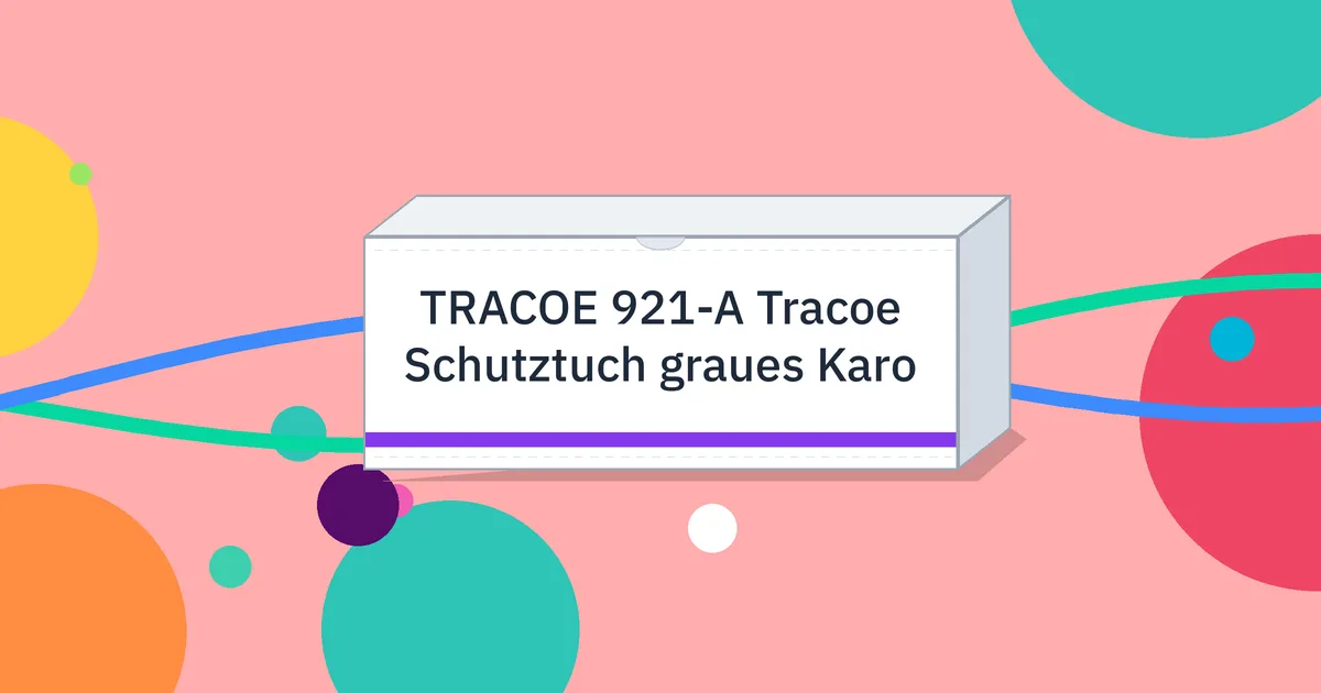 Symbolbild: Packung mit der Aufschrift TRACOE 921-A Tracoe Schutztuch graues Karo (PZN 02721442) – Verfügbarkeit und Bezug in Apotheken in Frankfurt am Main