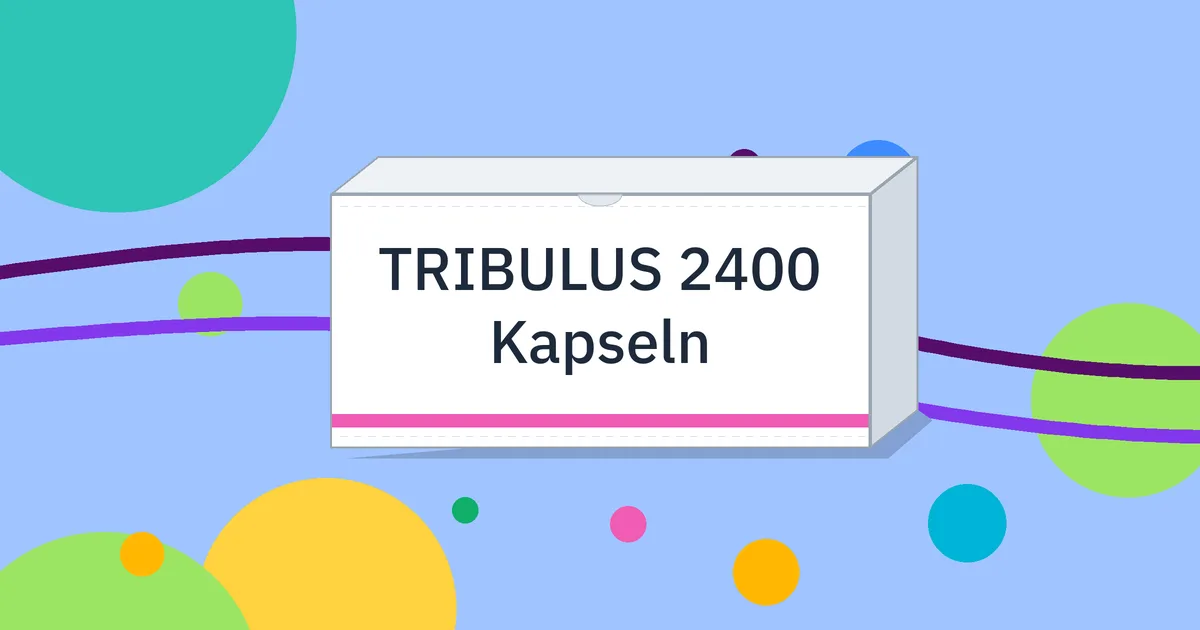 Symbolbild: Packung mit der Aufschrift TRIBULUS 2400 Kapseln (PZN 11162556) – Verfügbarkeit und Bezug in Apotheken in Frankfurt am Main
