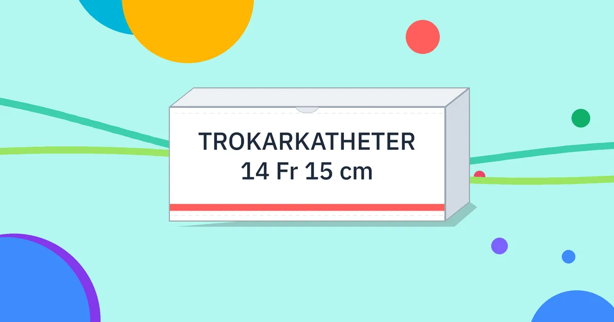 Symbolbild: Packung mit der Aufschrift TROKARKATHETER 14 Fr 15 cm (PZN 09380889) – Verfügbarkeit und Bezug in Apotheken in Frankfurt am Main