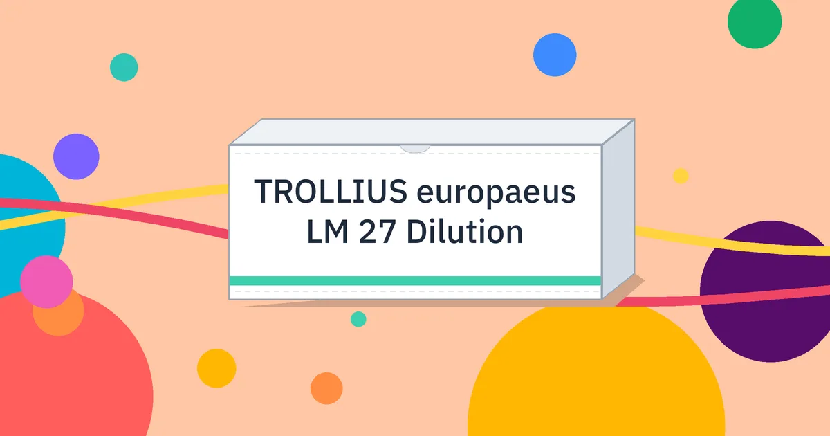 Symbolbild: Packung mit der Aufschrift TROLLIUS europaeus LM 27 Dilution (PZN 13252720) – Verfügbarkeit und Bezug in Apotheken in Frankfurt am Main