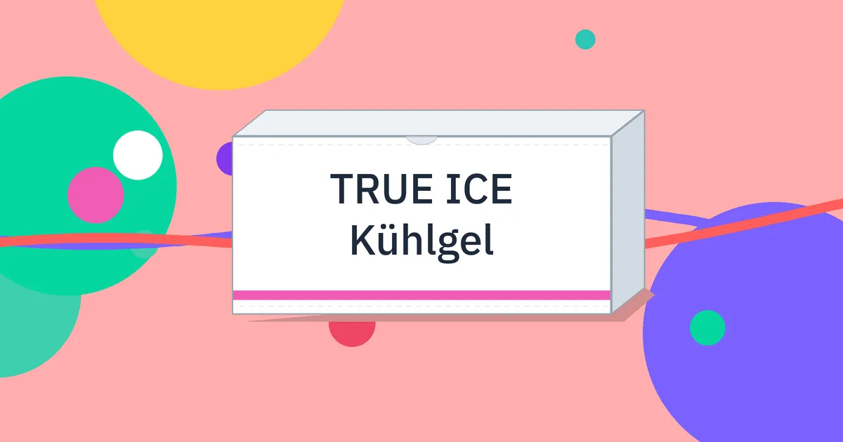 Symbolbild: Packung mit der Aufschrift TRUE ICE Kühlgel (PZN 12567953) – Verfügbarkeit und Bezug in Apotheken in Frankfurt am Main