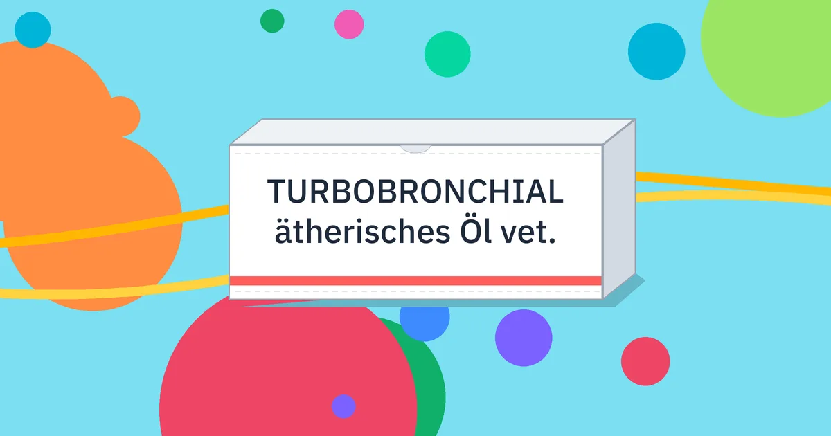 Symbolbild: Packung mit der Aufschrift TURBOBRONCHIAL ätherisches Öl vet. (PZN 10274282) – Verfügbarkeit und Bezug in Apotheken in Frankfurt am Main