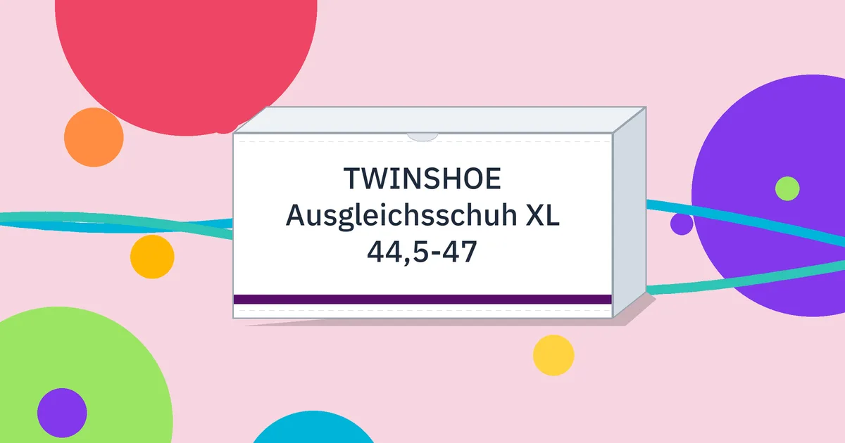 Symbolbild: Packung mit der Aufschrift TWINSHOE Ausgleichsschuh XL 44,5-47 (PZN 16629527) – Verfügbarkeit und Bezug in Apotheken in Frankfurt am Main