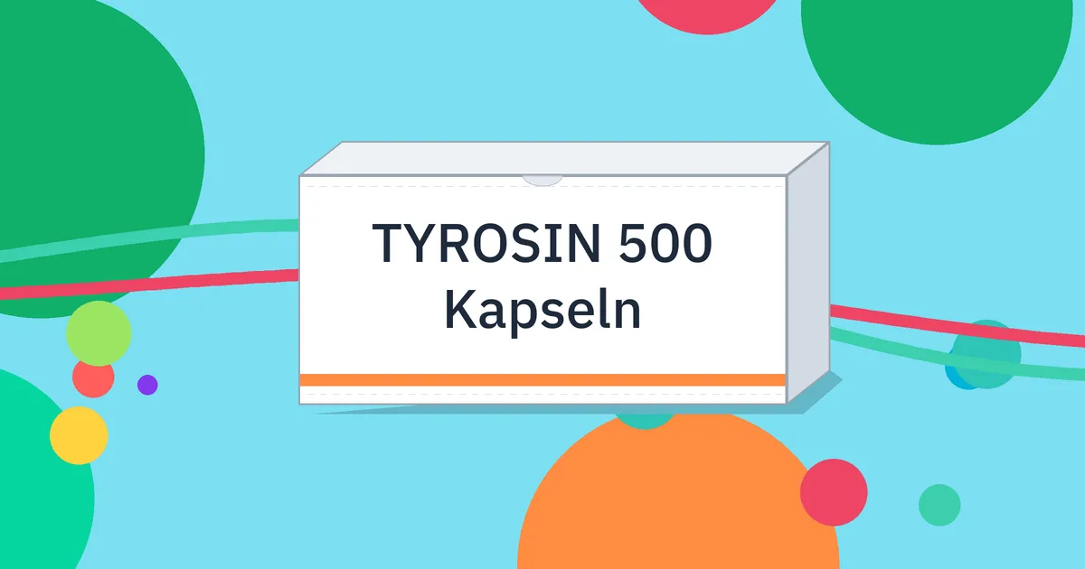Symbolbild: Packung mit der Aufschrift TYROSIN 500 Kapseln (PZN 16134671) – Verfügbarkeit und Bezug in Apotheken in Frankfurt am Main