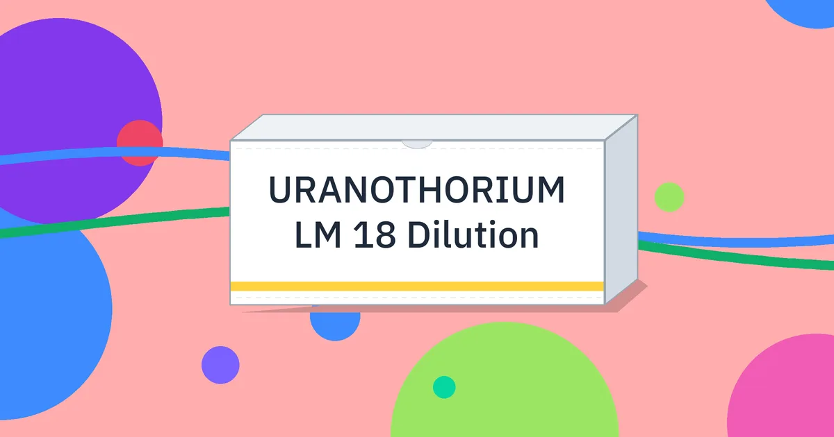 Symbolbild: Packung mit der Aufschrift URANOTHORIUM LM 18 Dilution (PZN 13256801) – Verfügbarkeit und Bezug in Apotheken in Frankfurt am Main