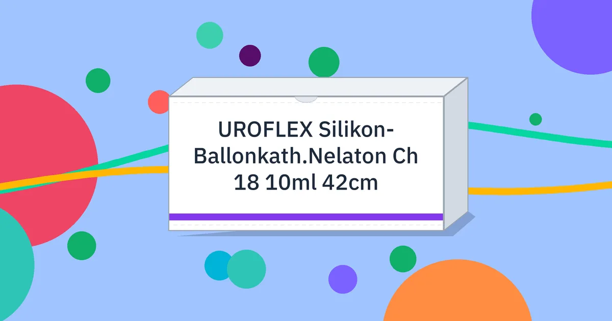 Symbolbild: Packung mit der Aufschrift UROFLEX Silikon-Ballonkath.Nelaton Ch 18 10ml 42cm (PZN 16240427) – Verfügbarkeit und Bezug in Apotheken in Frankfurt am Main