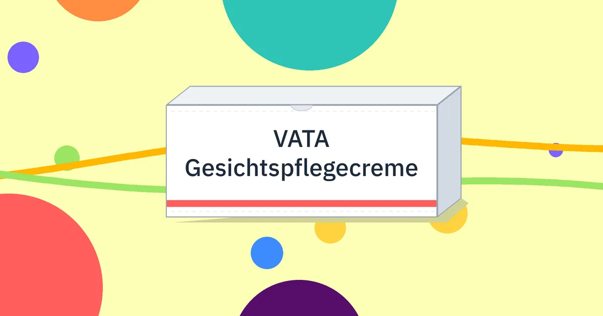 Symbolbild: Packung mit der Aufschrift VATA Gesichtspflegecreme (PZN 15874762) – Verfügbarkeit und Bezug in Apotheken in Frankfurt am Main