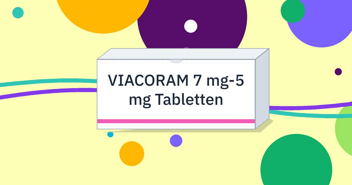 Symbolbild: Packung mit der Aufschrift VIACORAM 7 mg-5 mg Tabletten (PZN 19102855) – Verfügbarkeit und Bezug in Apotheken in Frankfurt am Main