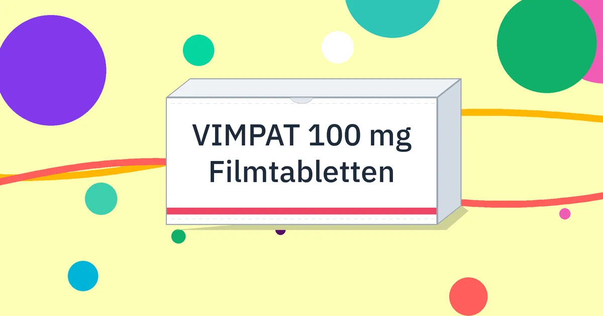 Symbolbild: Packung mit der Aufschrift VIMPAT 100 mg Filmtabletten (PZN 06142787) – Verfügbarkeit und Bezug in Apotheken in Frankfurt am Main