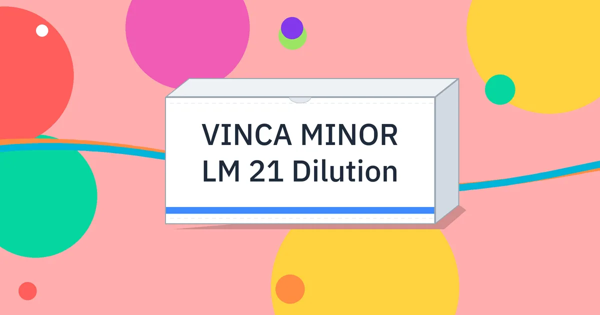 Symbolbild: Packung mit der Aufschrift VINCA MINOR LM 21 Dilution (PZN 13273805) – Verfügbarkeit und Bezug in Apotheken in Frankfurt am Main
