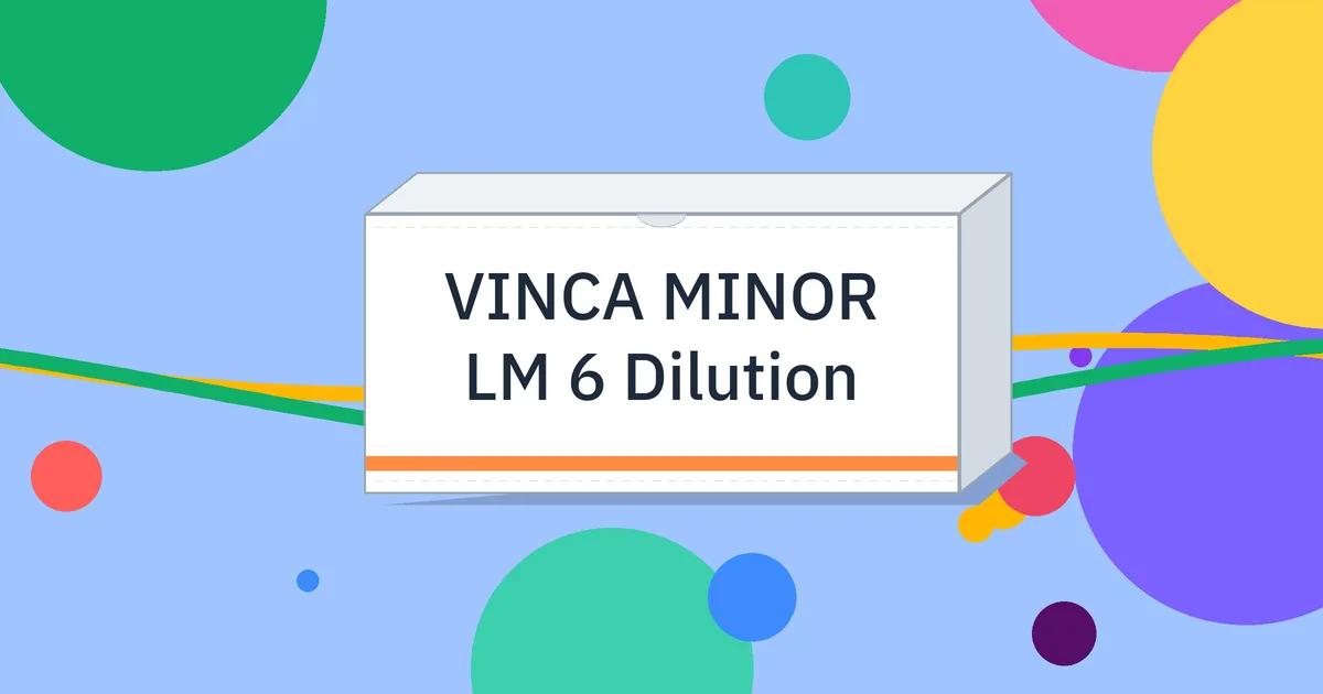 Symbolbild: Packung mit der Aufschrift VINCA MINOR LM 6 Dilution (PZN 13273490) – Verfügbarkeit und Bezug in Apotheken in Frankfurt am Main