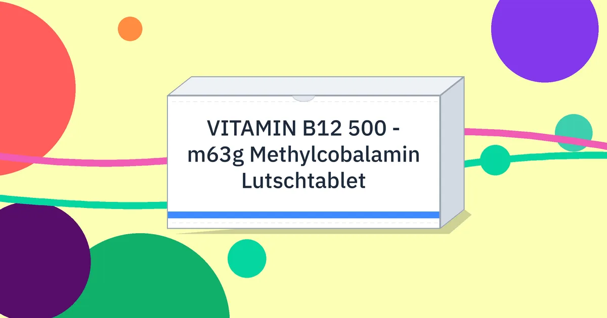 Symbolbild: Packung mit der Aufschrift VITAMIN B12 500 -m63g Methylcobalamin Lutschtablet (PZN 11161255) – Verfügbarkeit und Bezug in Apotheken in Frankfurt am Main
