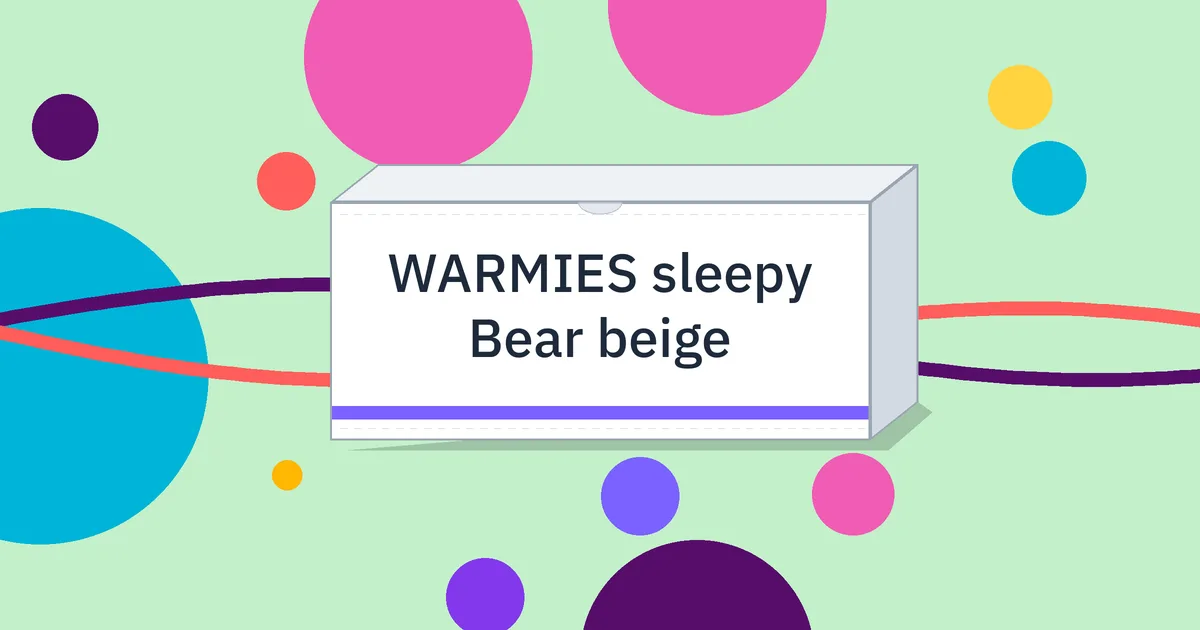 Symbolbild: Packung mit der Aufschrift WARMIES sleepy Bear beige (PZN 17418117) – Verfügbarkeit und Bezug in Apotheken in Frankfurt am Main