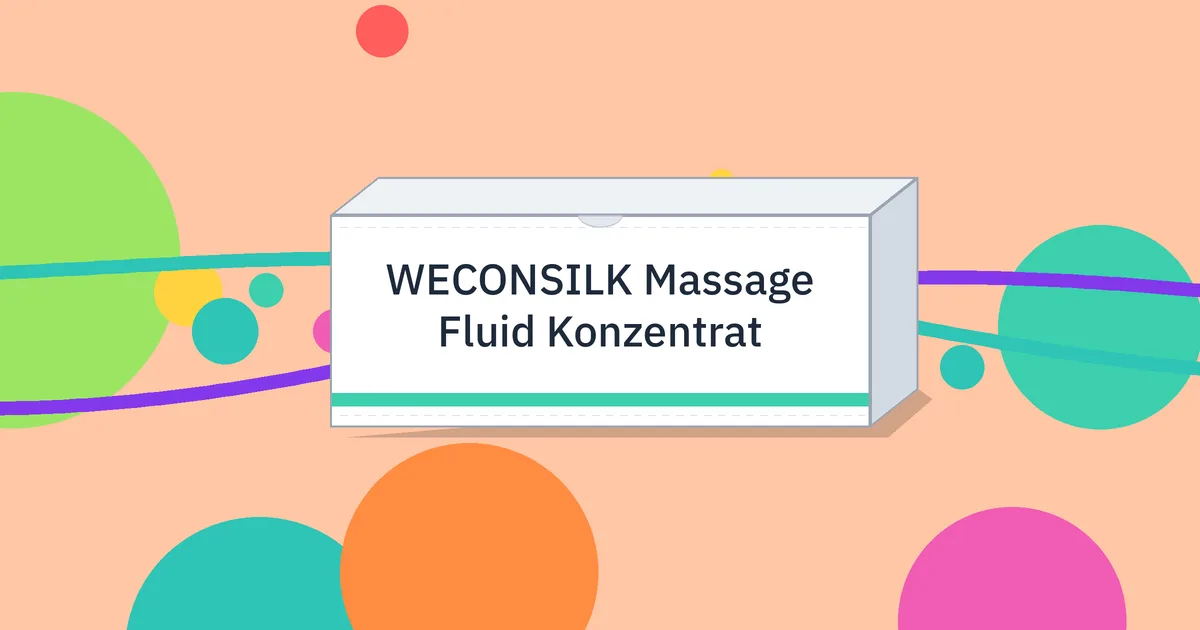 Symbolbild: Packung mit der Aufschrift WECONSILK Massage Fluid Konzentrat (PZN 04759182) – Verfügbarkeit und Bezug in Apotheken in Frankfurt am Main