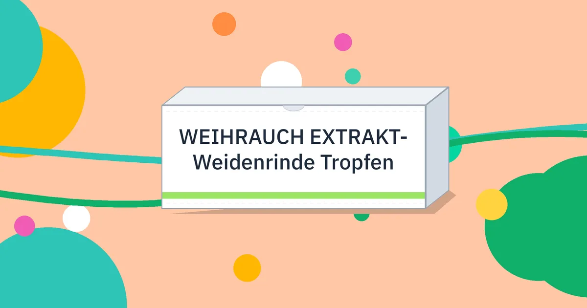 Symbolbild: Packung mit der Aufschrift WEIHRAUCH EXTRAKT-Weidenrinde Tropfen (PZN 18396903) – Verfügbarkeit und Bezug in Apotheken in Frankfurt am Main
