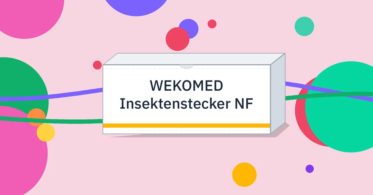 Symbolbild: Packung mit der Aufschrift WEKOMED Insektenstecker NF (PZN 07409301) – Verfügbarkeit und Bezug in Apotheken in Frankfurt am Main