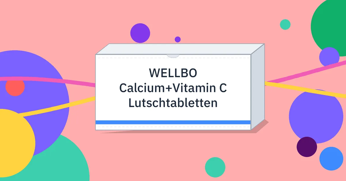 Symbolbild: Packung mit der Aufschrift WELLBO Calcium+Vitamin C Lutschtabletten (PZN 05026487) – Verfügbarkeit und Bezug in Apotheken in Frankfurt am Main