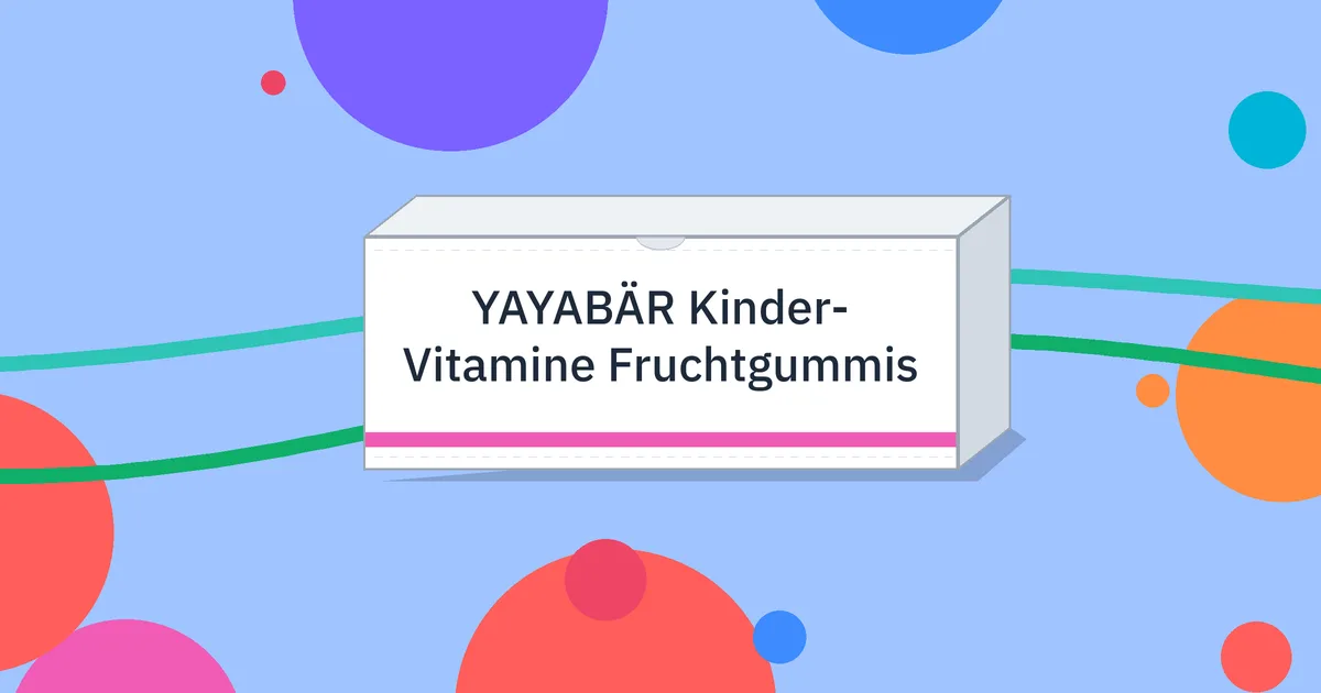 Symbolbild: Packung mit der Aufschrift YAYABÄR Kinder-Vitamine Fruchtgummis (PZN 01265812) – Verfügbarkeit und Bezug in Apotheken in Frankfurt am Main