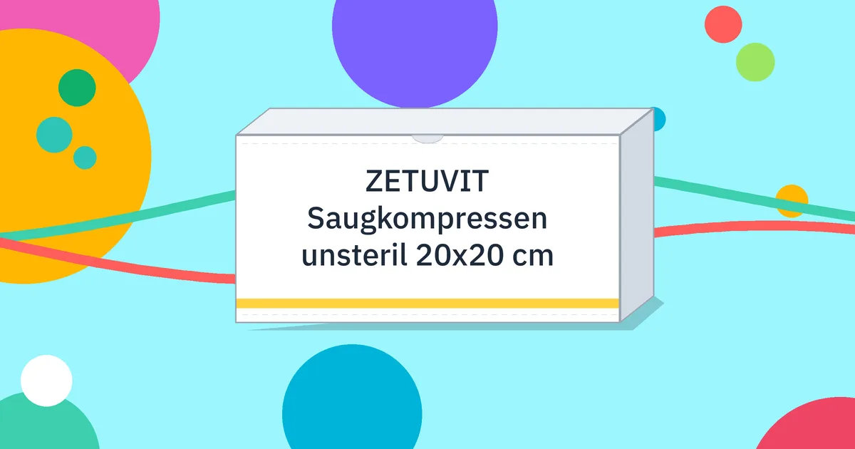 Symbolbild: Packung mit der Aufschrift ZETUVIT Saugkompressen unsteril 20x20 cm (PZN 14306984) – Verfügbarkeit und Bezug in Apotheken in Frankfurt am Main