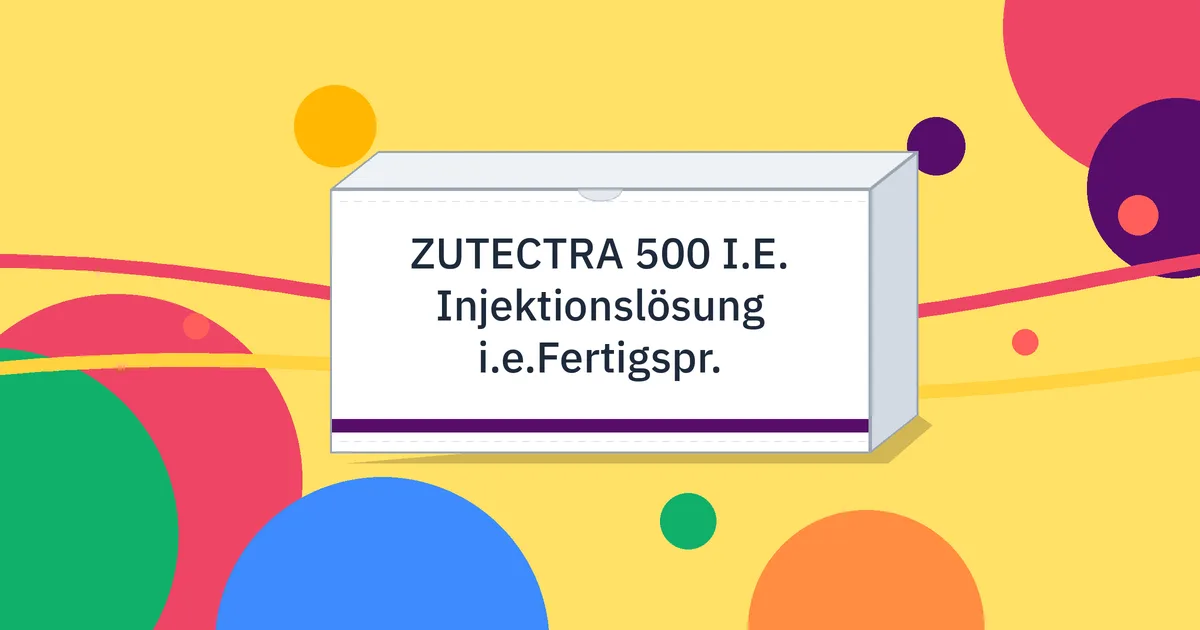 Symbolbild: Packung mit der Aufschrift ZUTECTRA 500 I.E. Injektionslösung i.e.Fertigspr. (PZN 09060481) – Verfügbarkeit und Bezug in Apotheken in Frankfurt am Main