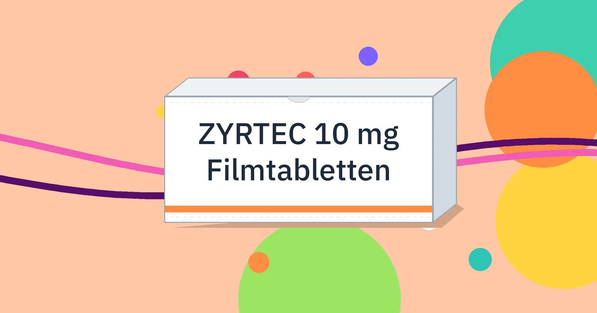 Symbolbild: Packung mit der Aufschrift ZYRTEC 10 mg Filmtabletten (PZN 18777781) – Verfügbarkeit und Bezug in Apotheken in Frankfurt am Main