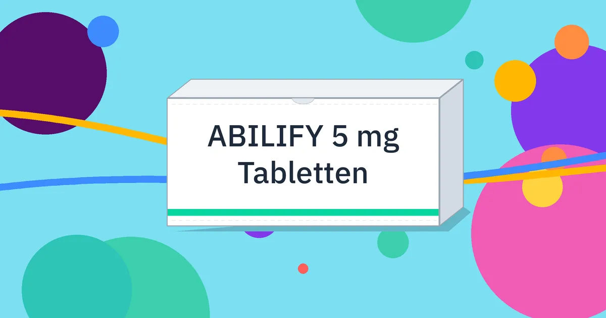 Symbolbild: Packung mit der Aufschrift ABILIFY 5 mg Tabletten (PZN 08844111) – Verfügbarkeit und Bezug in Apotheken in Frankfurt am Main