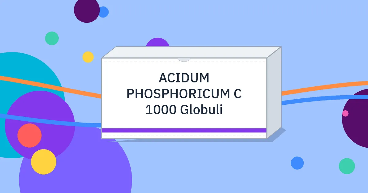 Symbolbild: Packung mit der Aufschrift ACIDUM PHOSPHORICUM C 1000 Globuli (PZN 04201126) – Verfügbarkeit und Bezug in Apotheken in Frankfurt am Main