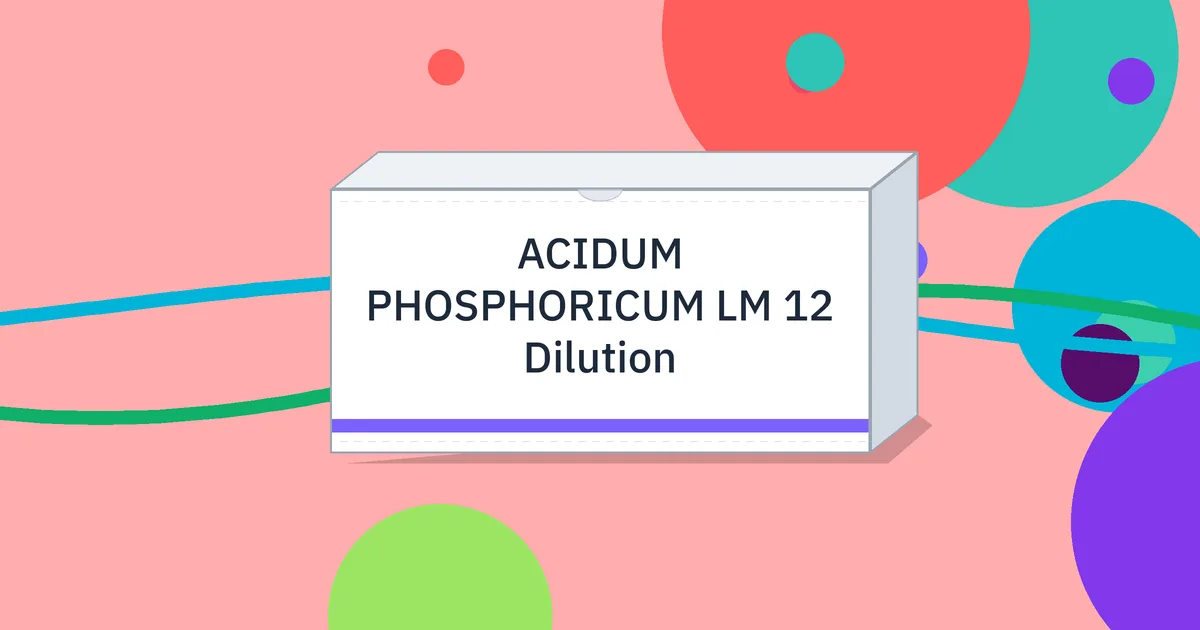 Symbolbild: Packung mit der Aufschrift ACIDUM PHOSPHORICUM LM 12 Dilution (PZN 07538808) – Verfügbarkeit und Bezug in Apotheken in Frankfurt am Main