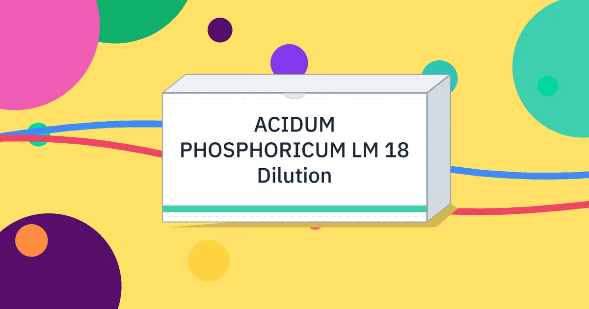 Symbolbild: Packung mit der Aufschrift ACIDUM PHOSPHORICUM LM 18 Dilution (PZN 07538903) – Verfügbarkeit und Bezug in Apotheken in Frankfurt am Main