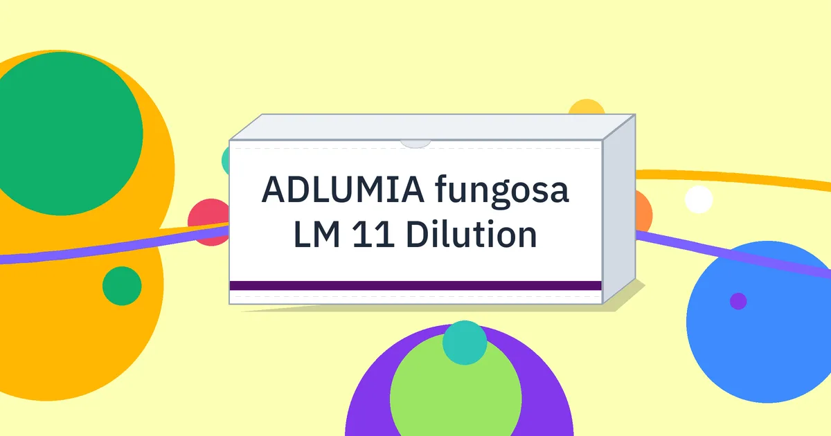 Symbolbild: Packung mit der Aufschrift ADLUMIA fungosa LM 11 Dilution (PZN 13296396) – Verfügbarkeit und Bezug in Apotheken in Frankfurt am Main