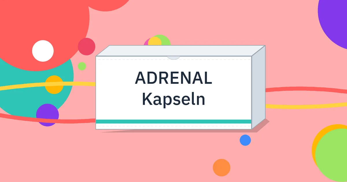 Symbolbild: Packung mit der Aufschrift ADRENAL Kapseln (PZN 19429220) – Verfügbarkeit und Bezug in Apotheken in Frankfurt am Main