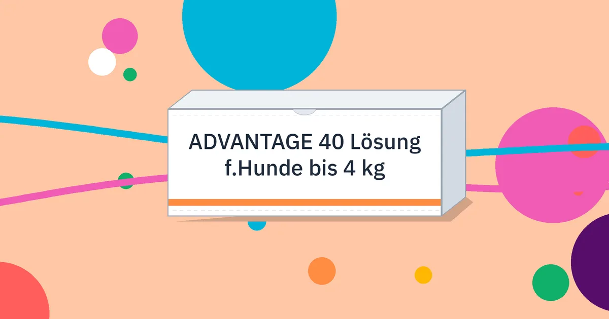 Symbolbild: Packung mit der Aufschrift ADVANTAGE 40 Lösung f.Hunde bis 4 kg (PZN 08613305) – Verfügbarkeit und Bezug in Apotheken in Frankfurt am Main