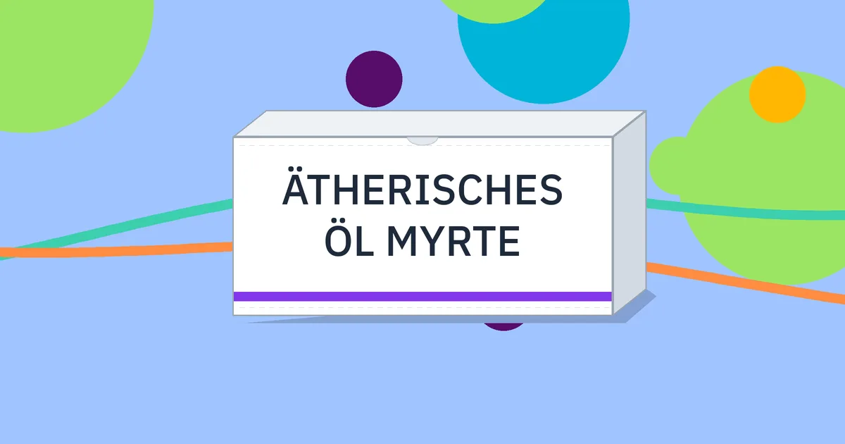 Symbolbild: Packung mit der Aufschrift ÄTHERISCHES ÖL MYRTE (PZN 20027024) – Verfügbarkeit und Bezug in Apotheken in Frankfurt am Main