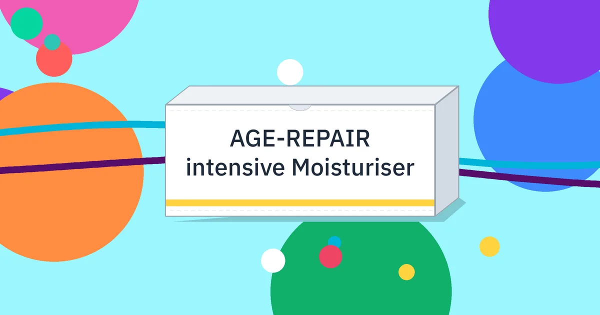 Symbolbild: Packung mit der Aufschrift AGE-REPAIR intensive Moisturiser (PZN 17886427) – Verfügbarkeit und Bezug in Apotheken in Frankfurt am Main