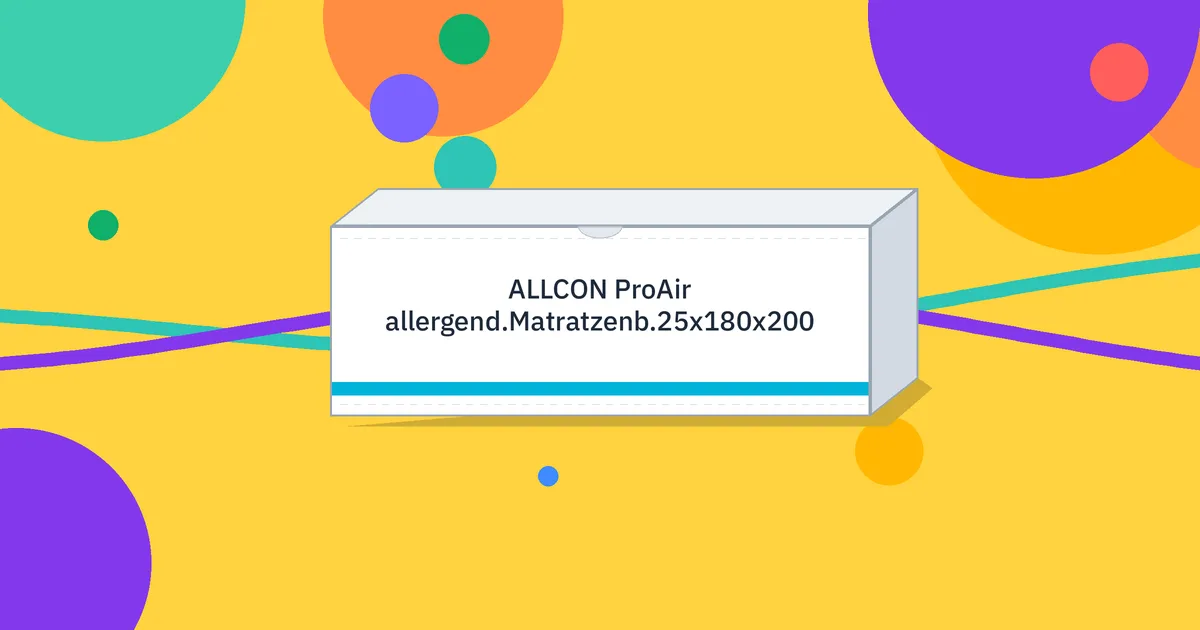 Symbolbild: Packung mit der Aufschrift ALLCON ProAir allergend.Matratzenb.25x180x200 (PZN 13475650) – Verfügbarkeit und Bezug in Apotheken in Frankfurt am Main