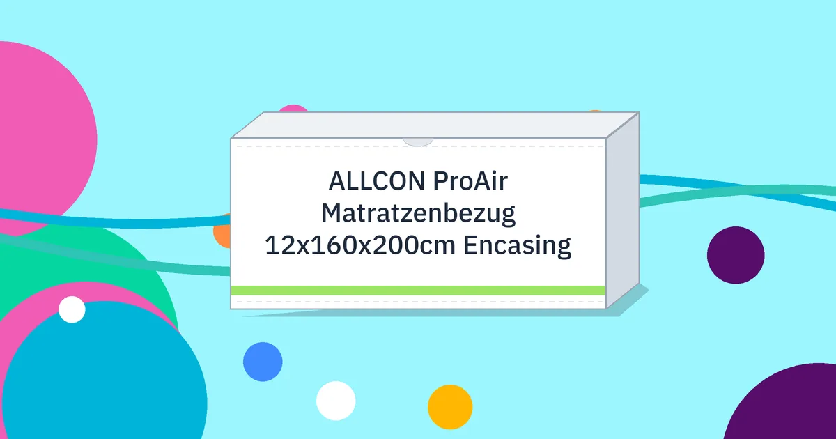 Symbolbild: Packung mit der Aufschrift ALLCON ProAir Matratzenbezug 12x160x200cm Encasing (PZN 19762215) – Verfügbarkeit und Bezug in Apotheken in Frankfurt am Main