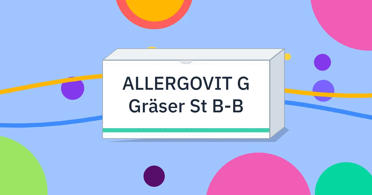 Symbolbild: Packung mit der Aufschrift ALLERGOVIT G Gräser St B-B (PZN 15741541) – Verfügbarkeit und Bezug in Apotheken in Frankfurt am Main