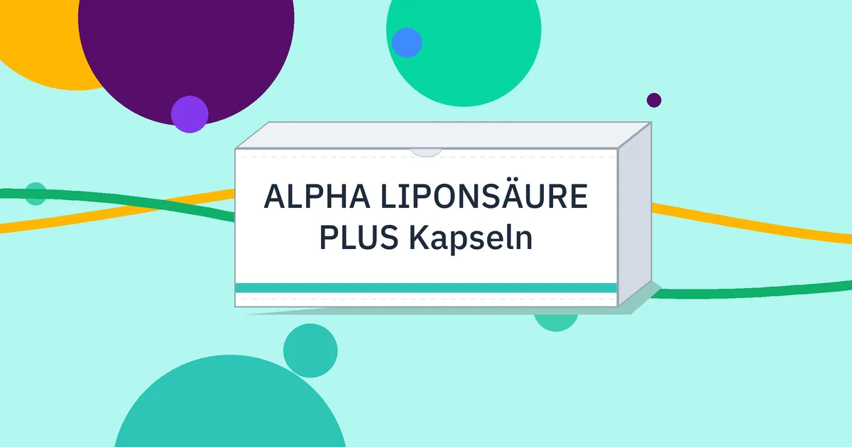 Symbolbild: Packung mit der Aufschrift ALPHA LIPONSÄURE PLUS Kapseln (PZN 06556945) – Verfügbarkeit und Bezug in Apotheken in Frankfurt am Main