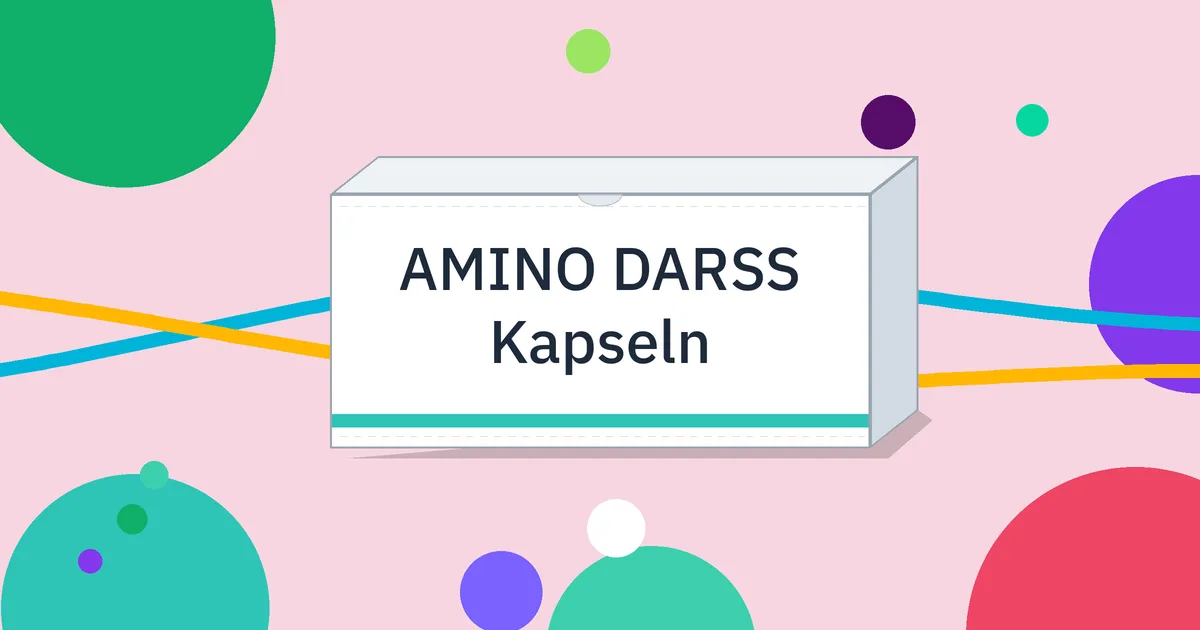 Symbolbild: Packung mit der Aufschrift AMINO DARSS Kapseln (PZN 12800817) – Verfügbarkeit und Bezug in Apotheken in Frankfurt am Main
