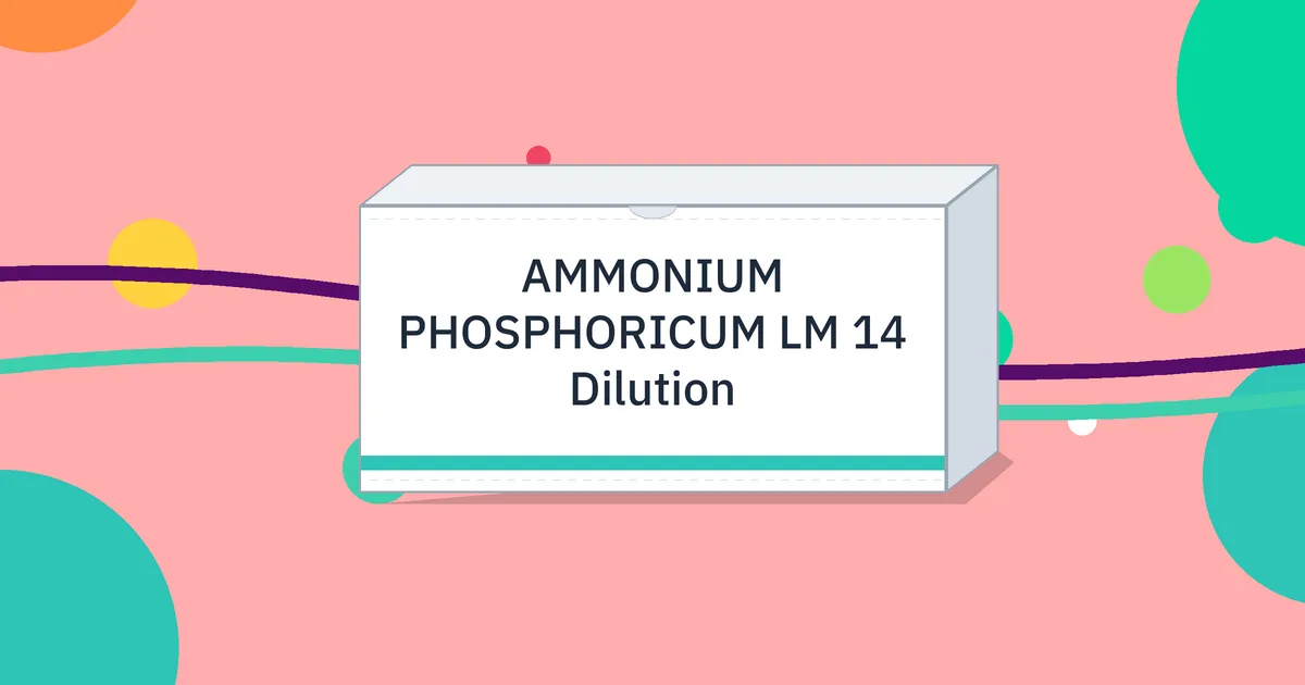 Symbolbild: Packung mit der Aufschrift AMMONIUM PHOSPHORICUM LM 14 Dilution (PZN 13322283) – Verfügbarkeit und Bezug in Apotheken in Frankfurt am Main