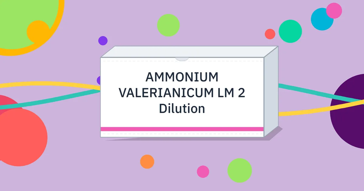 Symbolbild: Packung mit der Aufschrift AMMONIUM VALERIANICUM LM 2 Dilution (PZN 13323549) – Verfügbarkeit und Bezug in Apotheken in Frankfurt am Main