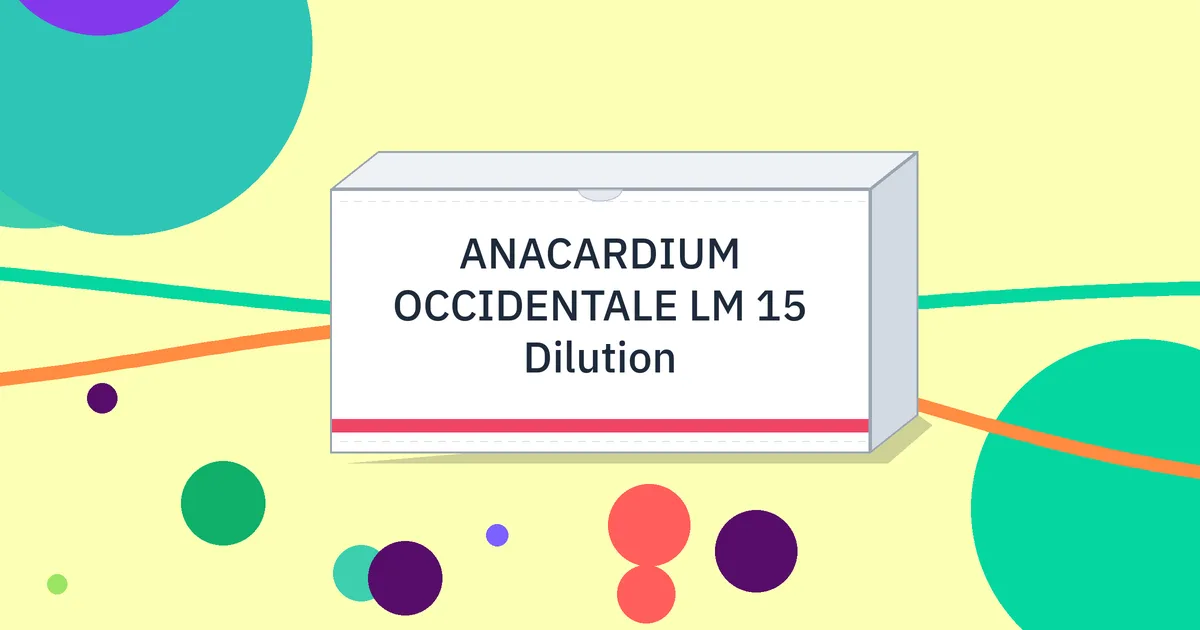 Symbolbild: Packung mit der Aufschrift ANACARDIUM OCCIDENTALE LM 15 Dilution (PZN 13327458) – Verfügbarkeit und Bezug in Apotheken in Frankfurt am Main