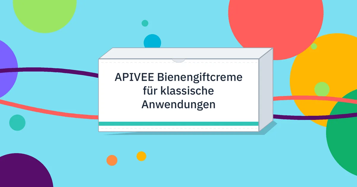 Symbolbild: Packung mit der Aufschrift APIVEE Bienengiftcreme für klassische Anwendungen (PZN 19157141) – Verfügbarkeit und Bezug in Apotheken in Frankfurt am Main