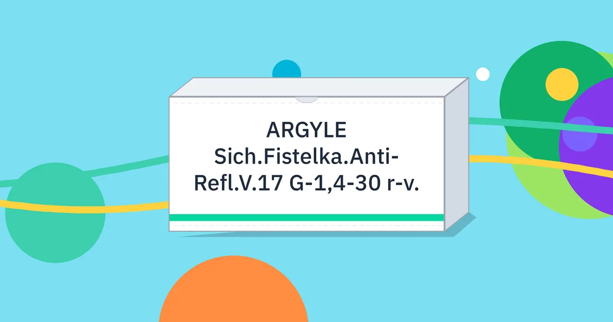Symbolbild: Packung mit der Aufschrift ARGYLE Sich.Fistelka.Anti-Refl.V.17 G-1,4-30 r-v. (PZN 15741156) – Verfügbarkeit und Bezug in Apotheken in Frankfurt am Main