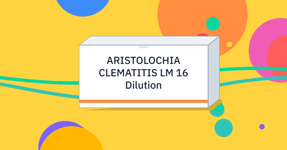 Symbolbild: Packung mit der Aufschrift ARISTOLOCHIA CLEMATITIS LM 16 Dilution (PZN 13391427) – Verfügbarkeit und Bezug in Apotheken in Frankfurt am Main