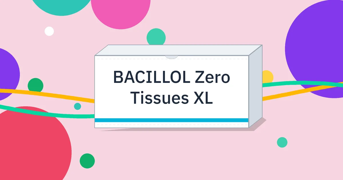 Symbolbild: Packung mit der Aufschrift BACILLOL Zero Tissues XL (PZN 20101714) – Verfügbarkeit und Bezug in Apotheken in Frankfurt am Main